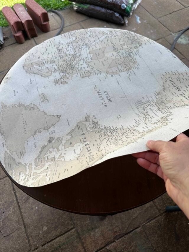 DIY Vintage Map Table – A Thrifted Table’s Stunning Glow-Up - Amy ...