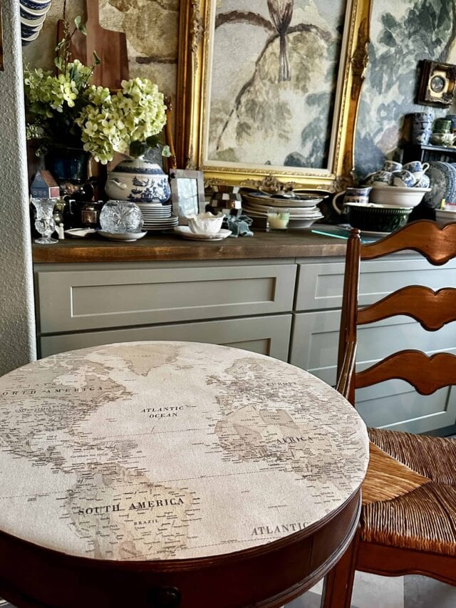DIY Vintage Map Table – A Thrifted Table’s Stunning Glow-Up - Amy ...