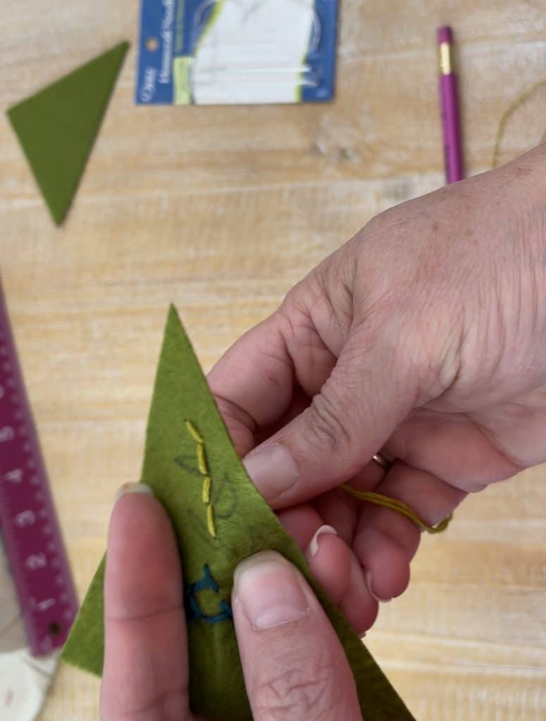 How to Make a Felt Bookmark With Embroidered Initial - Amy Sadler Designs