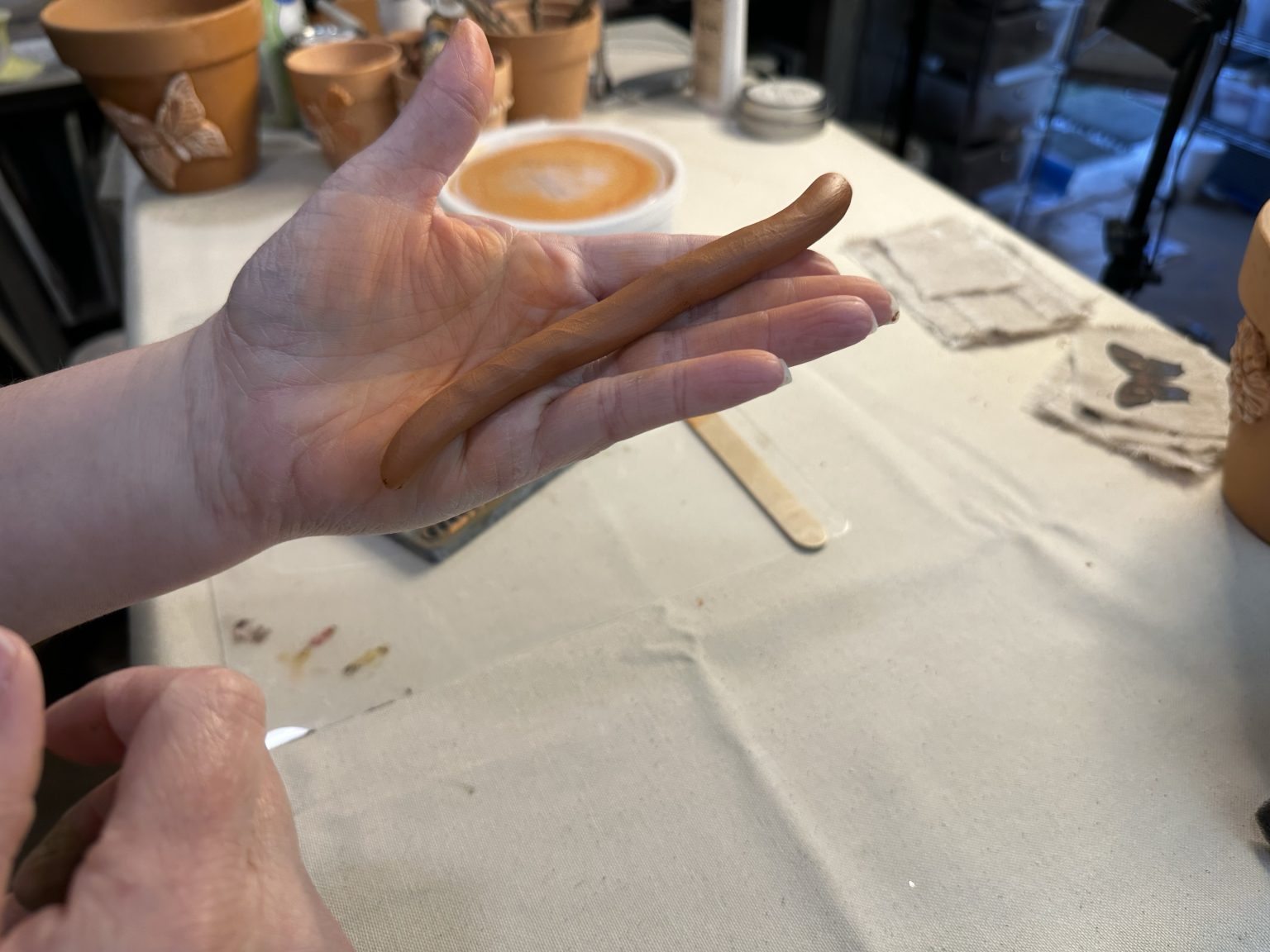 How To Make Terra Cotta Pots Look Vintage Using Crayola Air Dry Clay ...