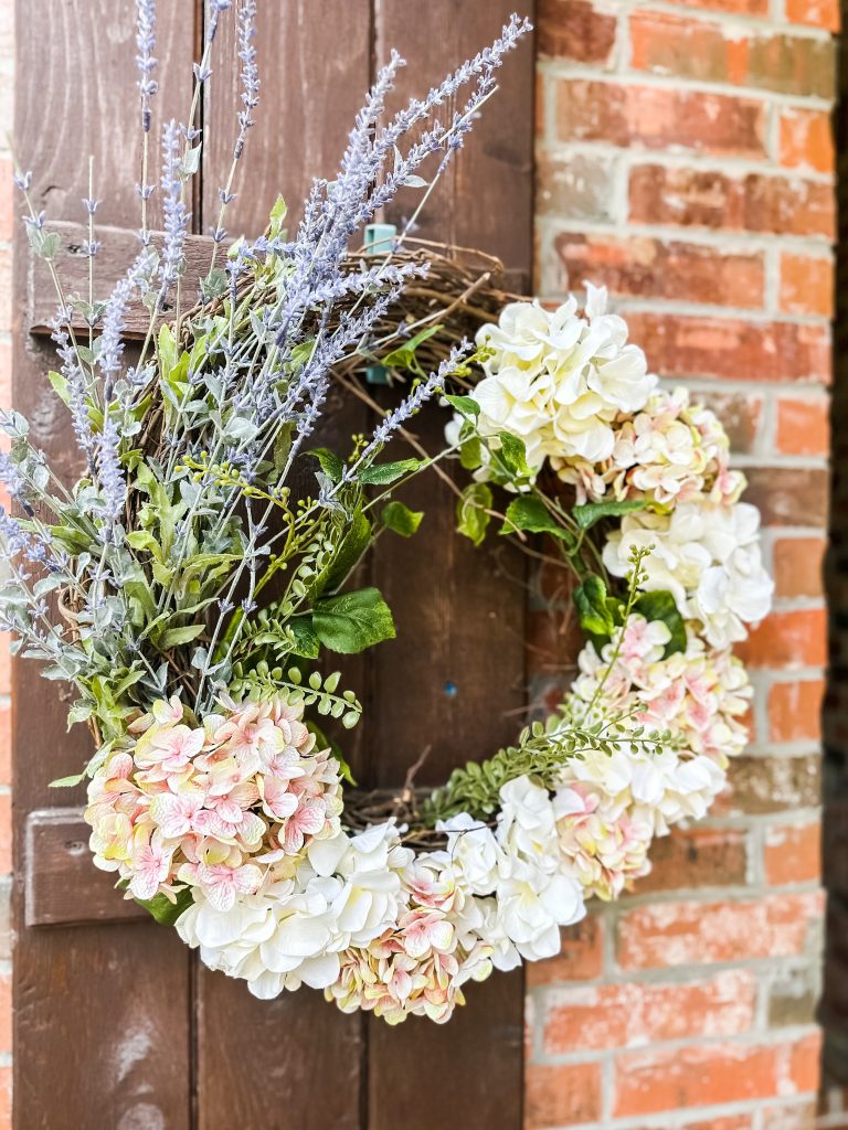 How to Make a Summer Wreath with Hydrangea and Lavender - Amy Sadler ...