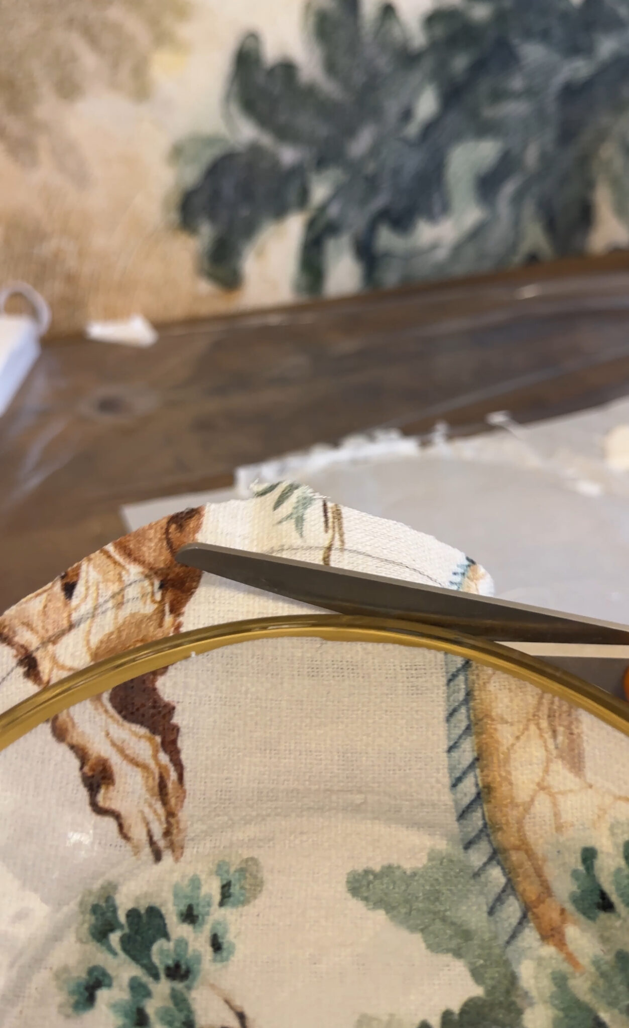 Chinoiserie Chic: Decoupage Dollar Tree Glass Plates with Fabric ...